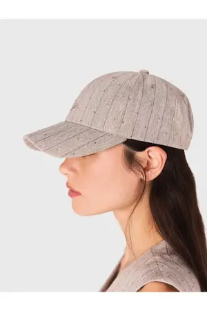 Maje Printed Cotton Cap - Grey