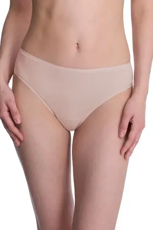 Natori Bliss Bare Cotton Thong Pink