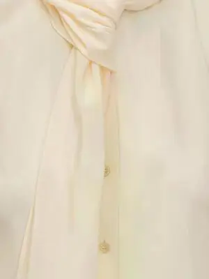 Alberta Ferretti Neck-tie Sleeveless Shirt - Neutrals