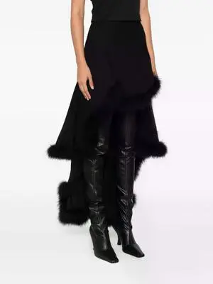 MUGLER Asymmetric Trimmed Skirt