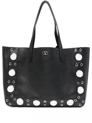 Valentino Garavani Studded Leather Tote Bag - Black