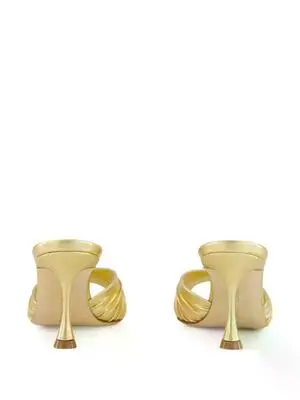 Manolo Blahnik 70mm Pirua Sandals - Gold
