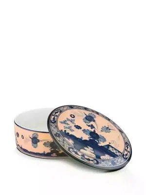 GINORI 1735 Floral-print Round Box
