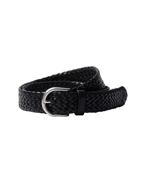 Prada Braided Leather Belt - Black