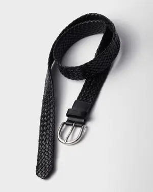 Prada Braided Leather Belt
