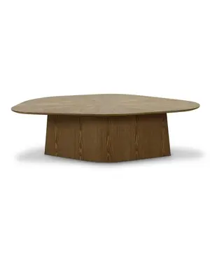 TOV FURNITURE Roche Ash Geometric Coffee Table - Brown