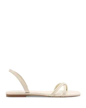 Larroude Annie Criss-cross Sandals - Ivory