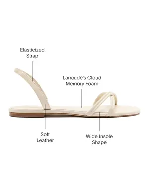 Larroude Annie Criss-cross Sandals - Ivory
