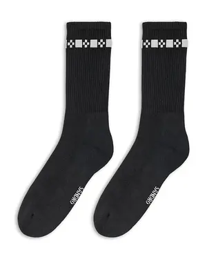 Sandro Embroidered Fine Knit Socks - Black