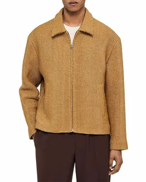Sandro Woven Raffia Jacket