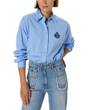 Gerard Darel Alix Embroidered Blouse - Bluesky