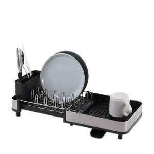 JOSEPH JOSEPH Extend Slim Steel Compact Expandable Dish Rack - Gray