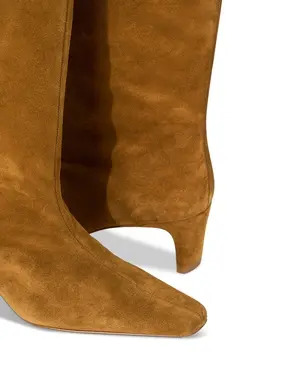 Staud Wally Suede Mid-calf Boots - Tan