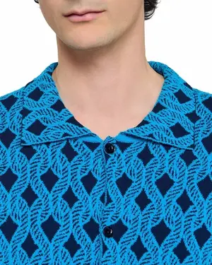 Sandro Textured Shirt - Turquoise