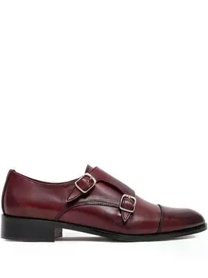 SOMMET Double-buckle Calf Leather Oxford Shoes