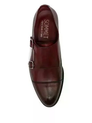 SOMMET Double-buckle Calf Leather Oxford Shoes