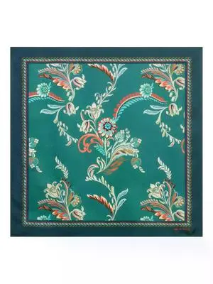 Etro Paisley-print Silk Scarf - Green