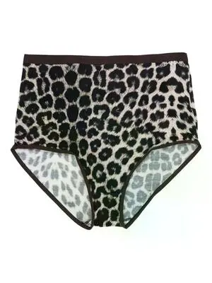 BASERANGE Leopard Print Briefs - Black