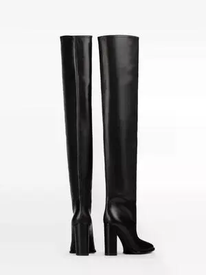 LE SILLA 110mm Elsa Block-heel Leather Boots - Black