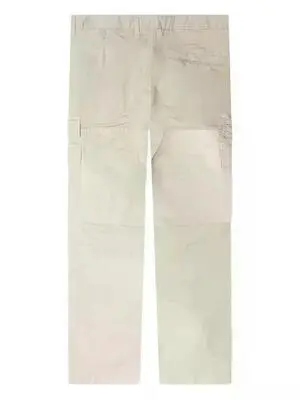 Stone Island Cargo Trousers With Logo Appliqu - Neutrals