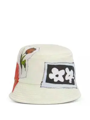 Marni Appliqué-patch Bucket Hat - White
