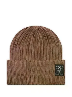 SOUTH2 WEST8 Ribbed Knit Beanie - Brown