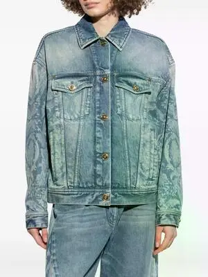 Versace Floral-print Denim Jacket