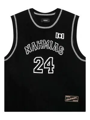 NAHMIAS Knitted Number Vest - Black