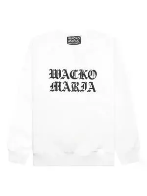 WACKO MARIA Embroidered Crew Neck Sweatshirt - White