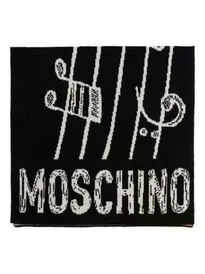 Moschino Print Scarf - Black