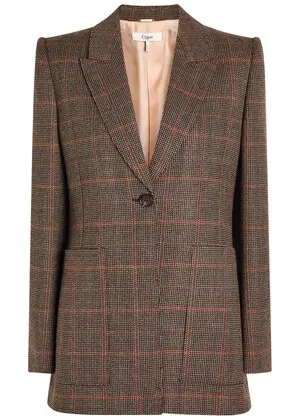 Women's Checked Wool Blazers