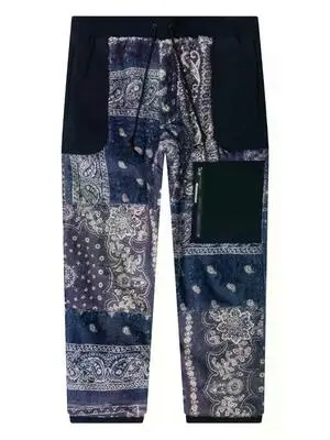NEIGHBORHOOD Bandana-pattern Track Pants - Blue