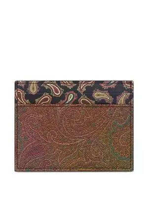 Etro Paisley Card Holder - Brown
