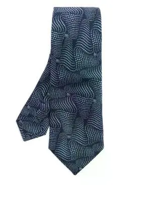 Etro Patterned Silk Necktie - Blue