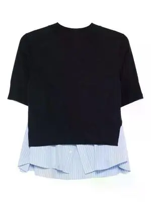 Sacai Round Neck Tops