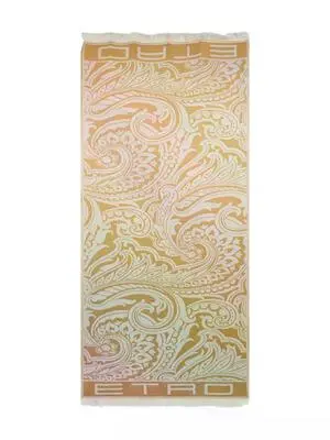 Etro Paisley-pattern Fringed Scarf - Neutrals