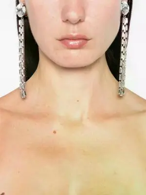 Alessandra Rich Fringe-detail Drop Earrings