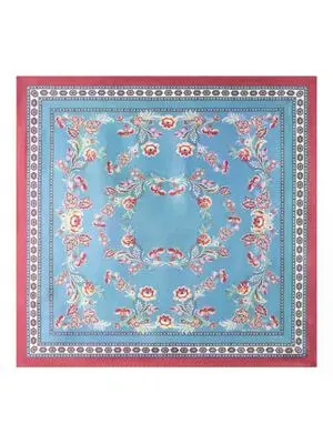 Etro Floral-print Silk Scarf - Blue