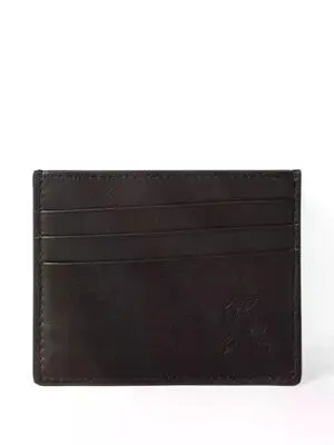 Brunello Cucinelli Embossed Leather Cardholder - Brown