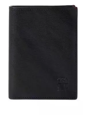 Brunello Cucinelli Logo-embossed Leather Wallet - Black
