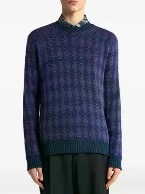 Etro Jacquard Diamond-pattern Sweater