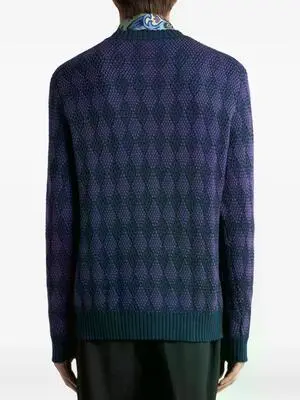 Etro Jacquard Diamond-pattern Sweater