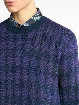 Etro Jacquard Diamond-pattern Sweater