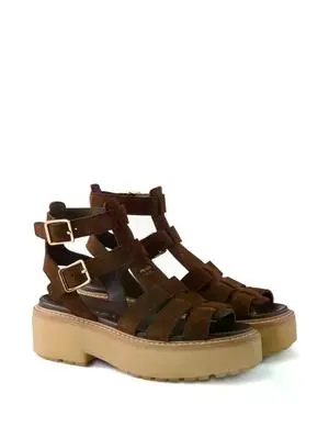 Prada Suede Gladiator Platform Sandals