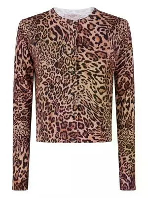 TWINSET Leopard-print Button-front Cardigan