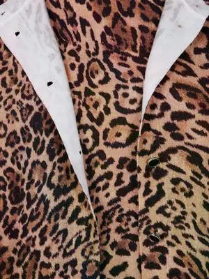TWINSET Leopard-print Button-front Cardigan