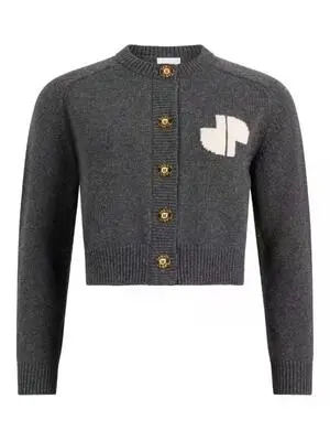 PATOU Intarsia-embellished Cardigan - Grey