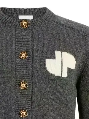 PATOU Intarsia-embellished Cardigan - Grey
