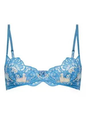 Dsquared2 Bow-detailing Lace Bra - Blue