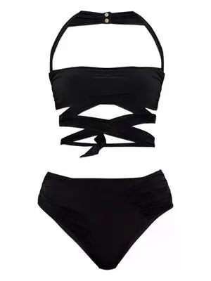 Balmain Halter-neck Bikini - Black